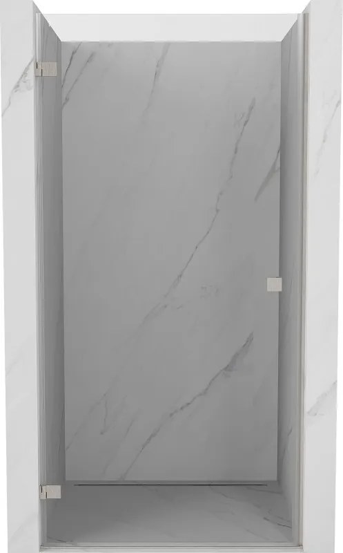Mexen, Mexen Lunar-B Otočné levé sprchové dveře 75 cm, transparentní, broušený nikl - 832-075-000-97-00-L