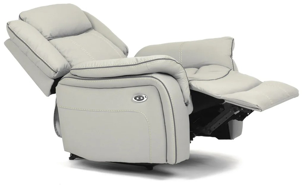 AUTRONIC TV a relaxační křeslo s elektrickým ovládáním, potah ekokůže v odstínu lanýž TV-4119 LAN