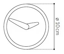 Designové nástěnné hodiny Nomon Atomo Gold 10cm