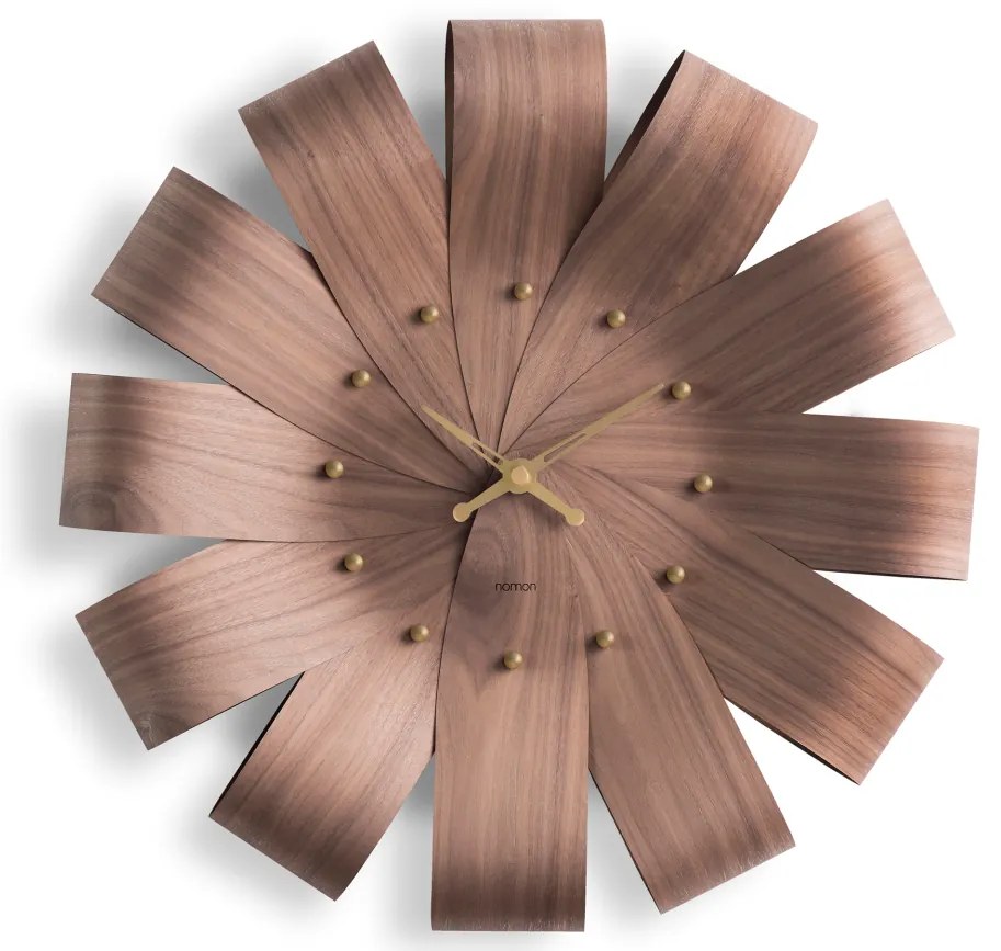 Designové nástěnné hodiny Nomon Ciclo CING walnut 55cm