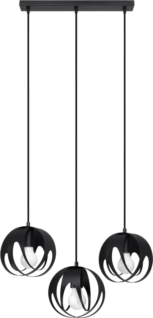 Sollux Lighting Závěsné svítidlo TULOS 3L černé
