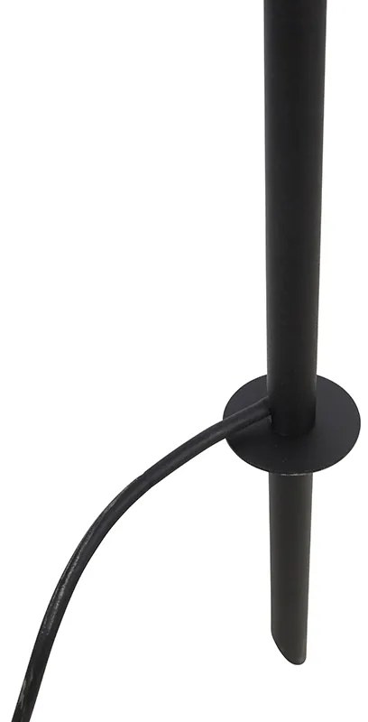 Nastavitelný černý reflektor vč. 300cm kabelu a zástrčky IP65 - Basic