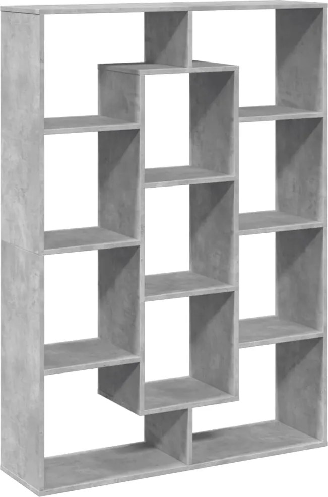Knihovna betonově šedá 102 x 29 x 143 cm kompozitní dřevo 3310301