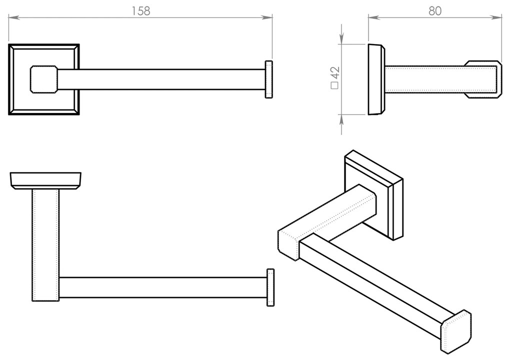 Gedy, COLORADO držák toaletního papíru bez krytu, chrom, 6924