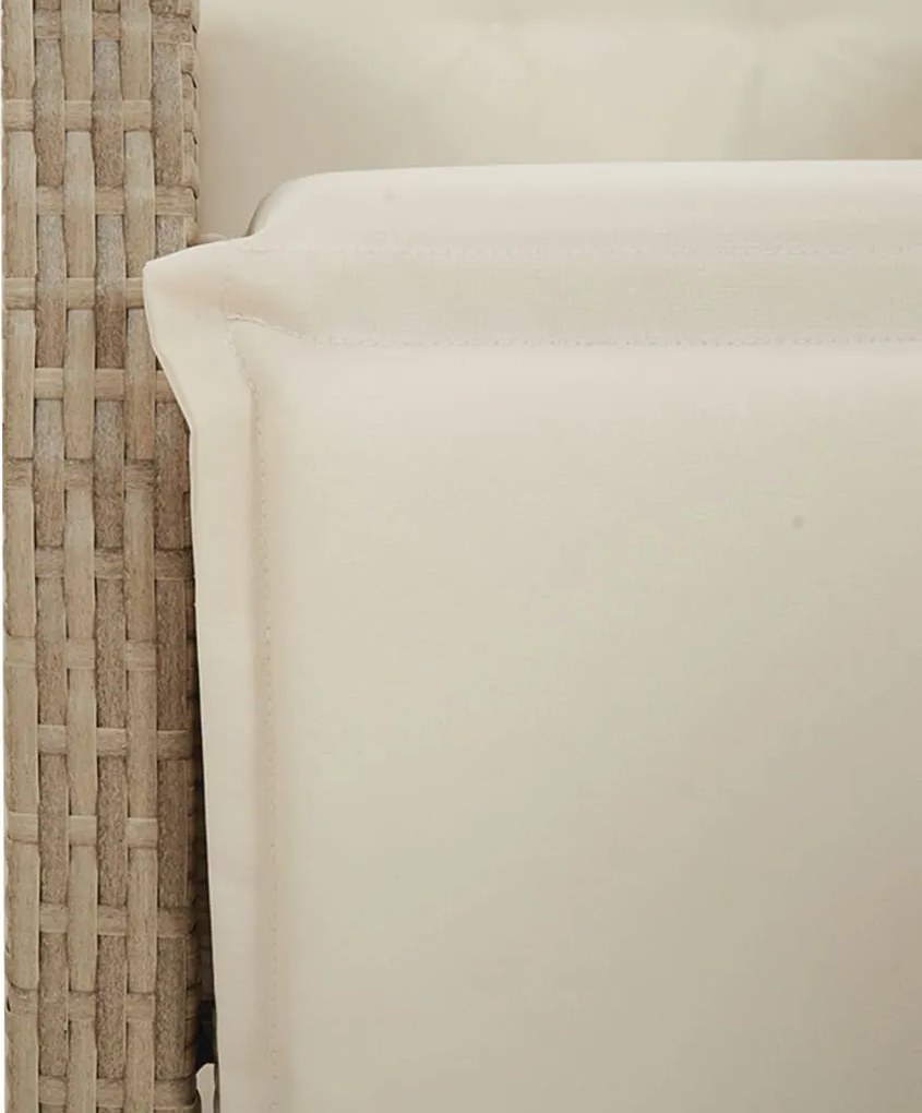 7dílný zahradní bistro set s poduškami béžový polyratan 3276943