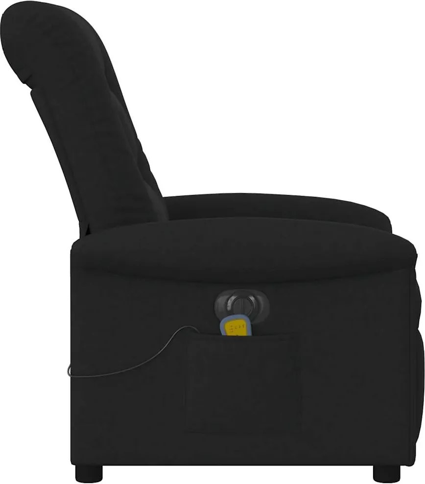 Elektrické masážní polohovací křeslo černé textil 3303246