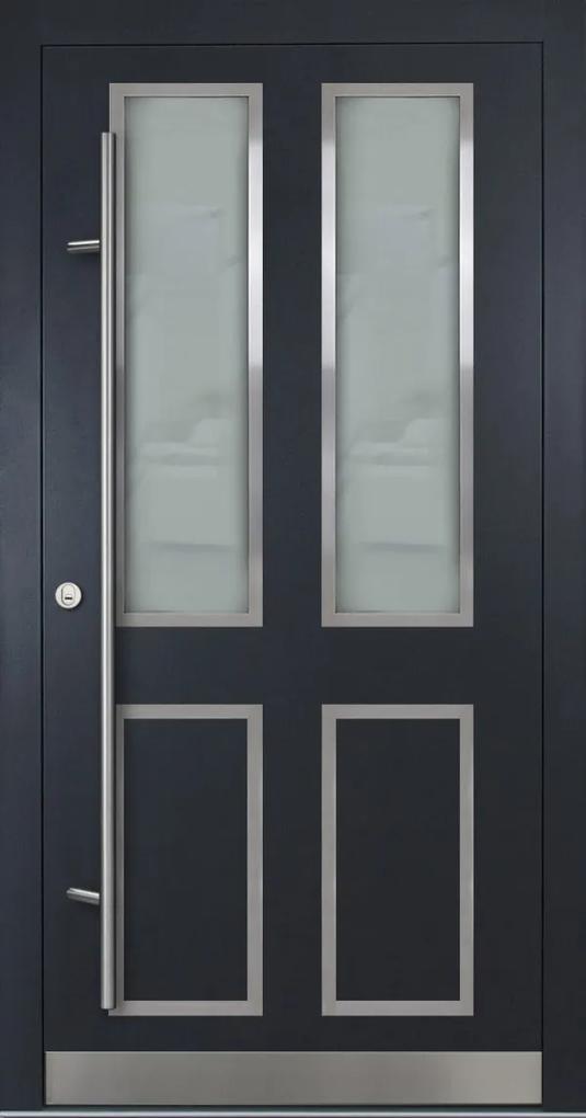 FM Turen - Feldmann & Mayer Vchodové dveře s ocelovým opláštěním FM Turen model DS09 Orientace dveří: Levé, otevírání dovnitř, Dekor: Antracit, Standardní rozměr dveří včetně rámu: 98 cm x 208 cm - vnější rozměr rámu