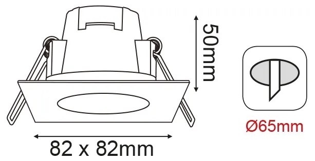 ACA Lighting SMD LED bodovka VERA 5W/230V/3000K/400Lm/IP65/120°, matný nikl, VERA530SNM