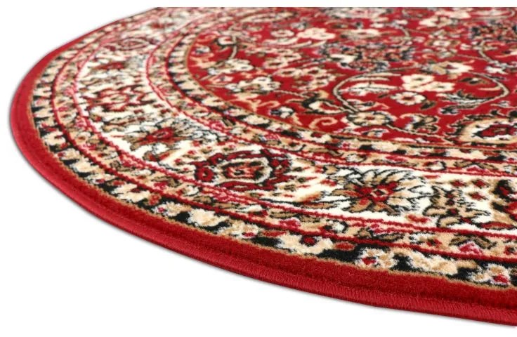 Sintelon, Kusový koberec Teheran Practica 59/CVC kruh, 200x200 (průměr) kruh, červená, chodba / předsíň