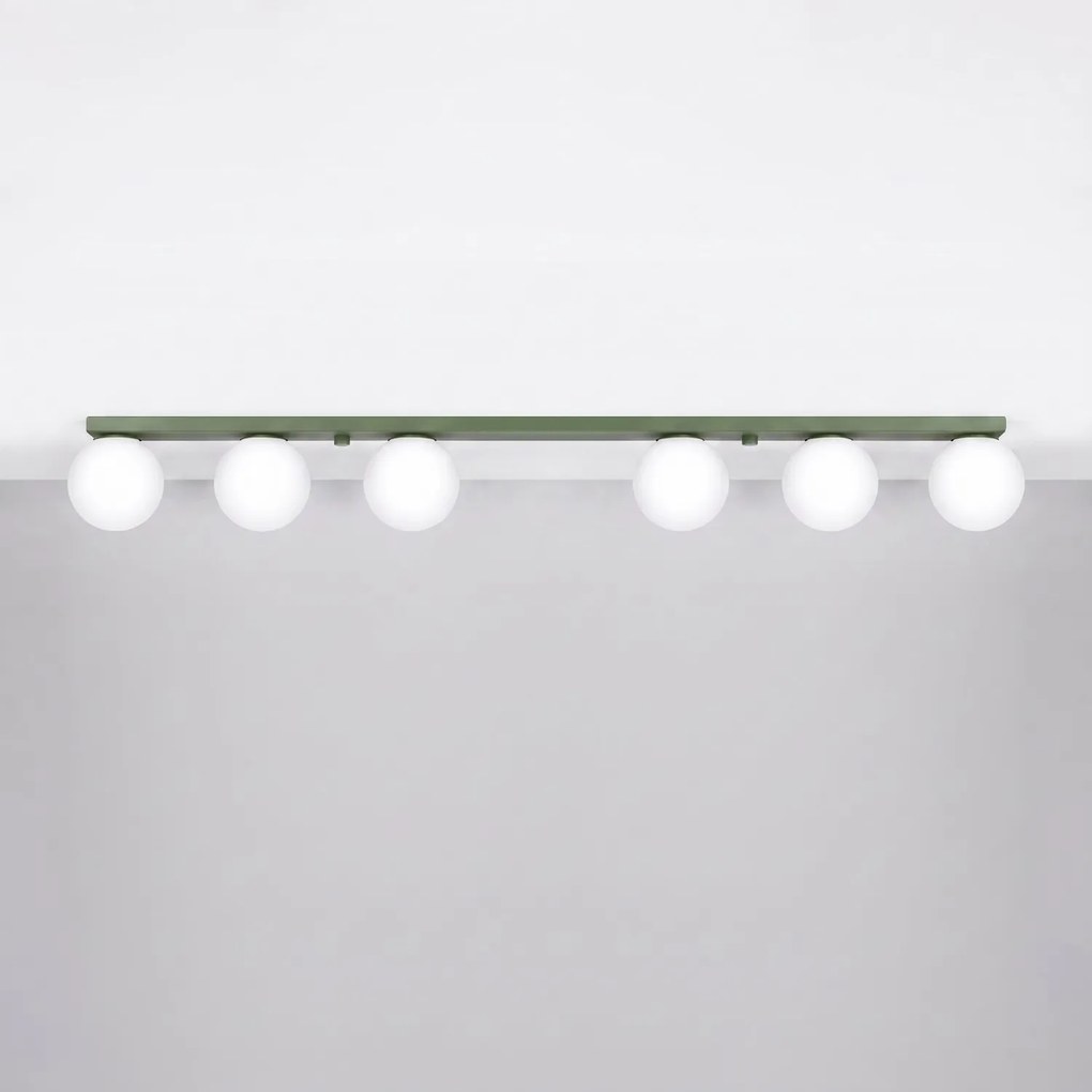 Sollux Lighting Stropní svítidlo YOLI 6 olivově zelené