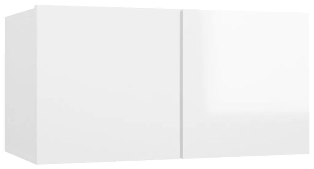 vidaXL TV skříňky 4 ks bílé s vysokým leskem 60x30x30 cm dřevotříska