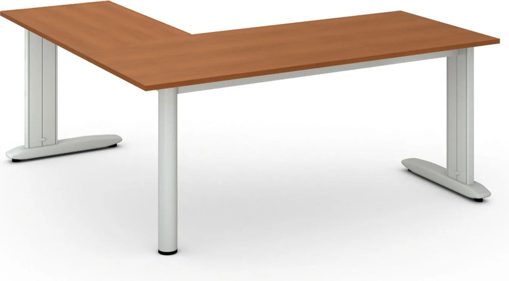 Rohový kancelářský stůl PRIMO FLEXIBLE, 180x180 cm, třešeň