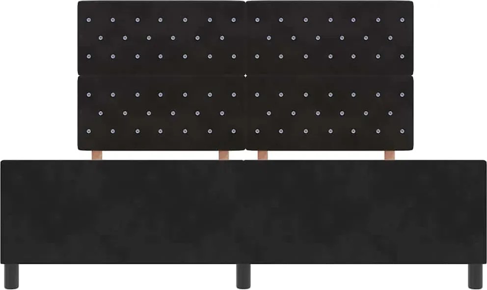 Postel s boxspringem s čelo Černá 180 x 200 cm samet 3344893