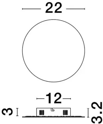 LED nástěnné svítidlo Cyrcle 22 zlaté