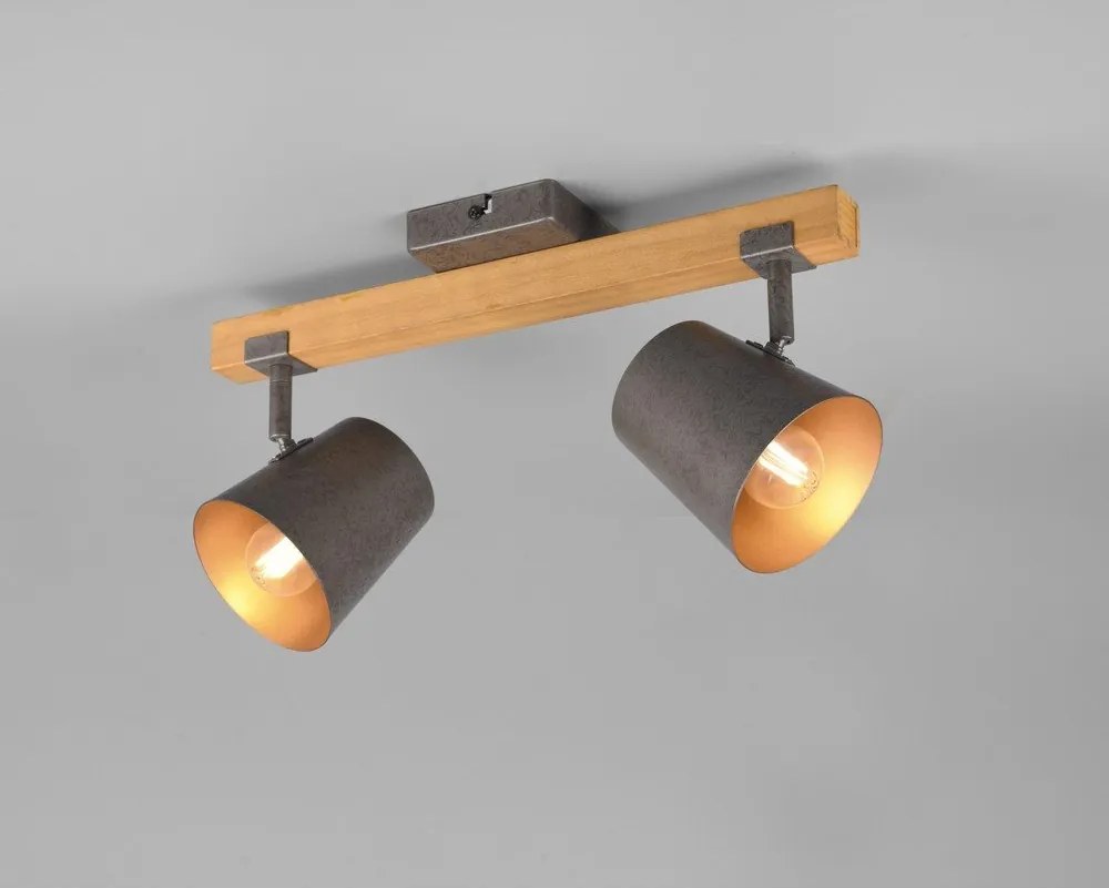 Bodové svítidlo v tmavě šedo-přírodní barvě 14x42 cm Bell – Trio