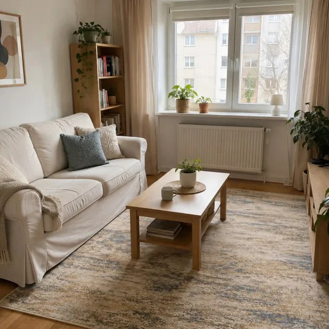 Protiskluzový koberec NOVO mramor béžový