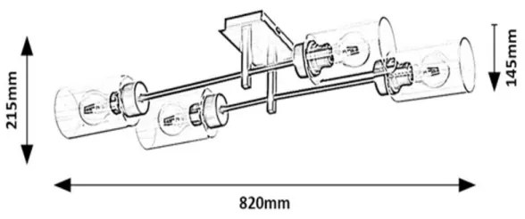 Rabalux 2672 - Přisazený lustr PRUDENCE 4xE27/40W/230V