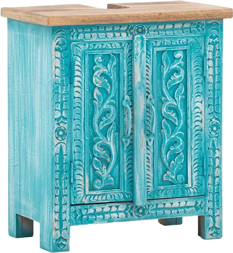 furniture-nabytek.cz - Masivní koupelnová sada Santoro z mangového dřeva, barevná