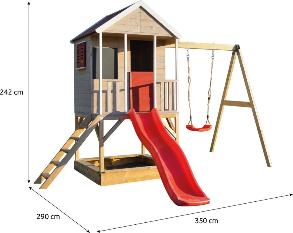 Marimex | Dětský dřevěný domeček Marimex Veranda s houpačkou | 11640371