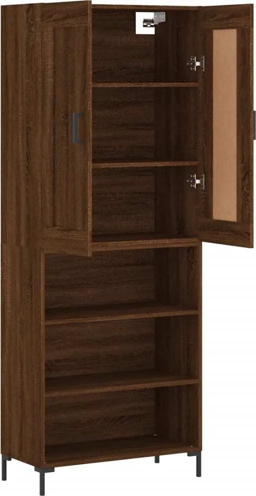 vidaXL Skříň highboard 69,5 x 34 x 180 cm kompozitní dřevo [3200068] Barva: Bílá