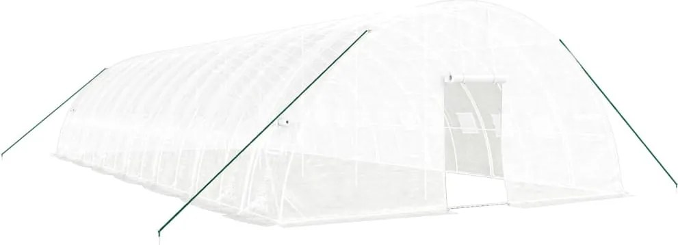 Skleník s ocelovým rámem bílý 84 m² 14 x 6 x 2,85 m 3188121