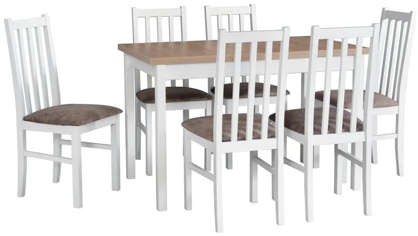 Drewmix jídelní stůl MAX 10 deska stolu grandson, nohy stolu bílá