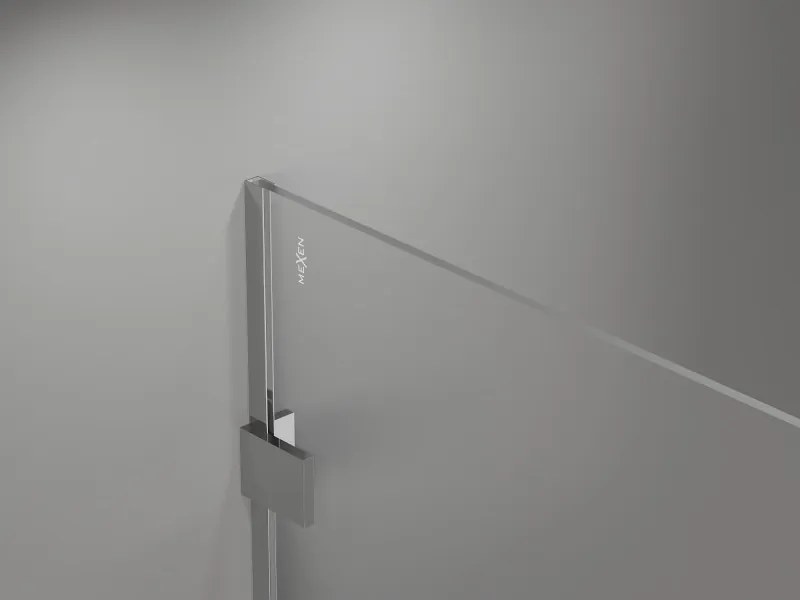 Mexen Lunar sprchová stěna levá 120 x 200 cm, 8mm čiré sklo, chromová, 830-120-000-01-00-L