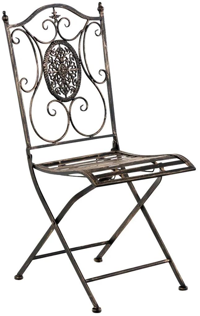 Kovová skladací židle Sibell - Bronzová
