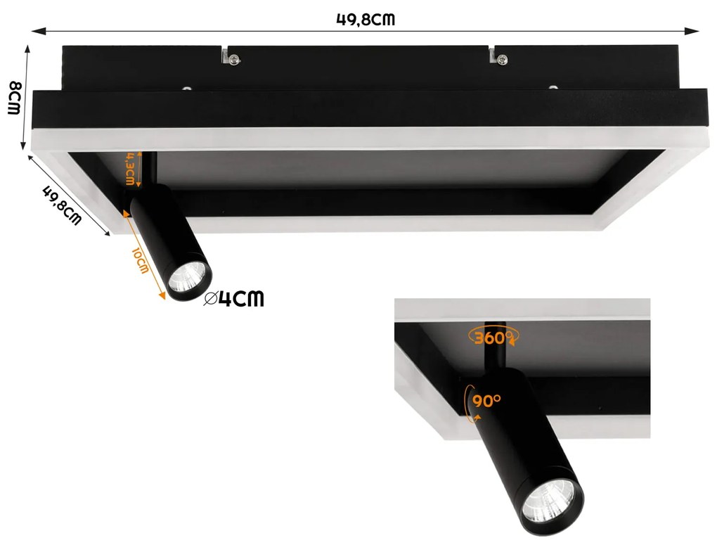 BERGE LED stropní svítidlo NEVADA 56W+5W