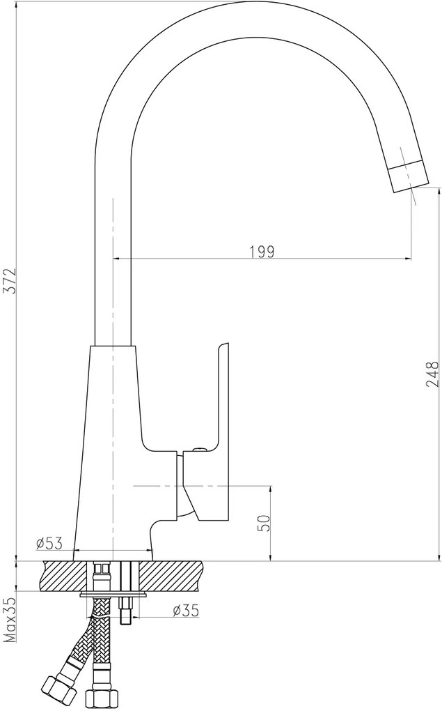 Novaservis Titania Smart Páková dřezová baterie, chrom, 98713,0