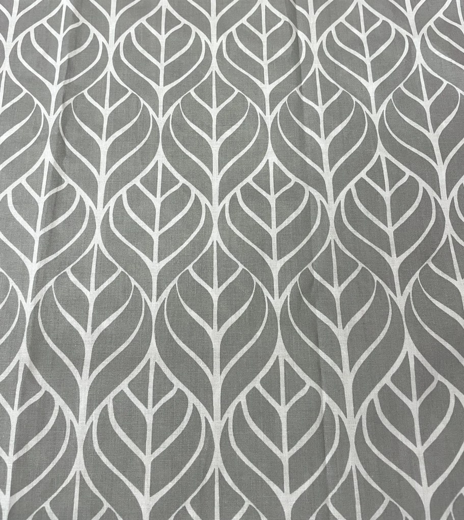 Povlečení bavlněné Leaf šedý 140x200cm+90x70cm TiaHome