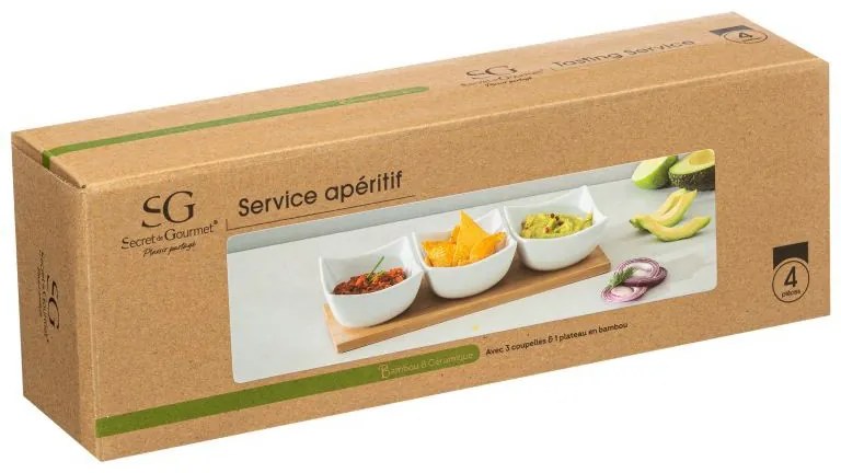 Porcelánová servírovací miska Trio 30x10x6 cm sada 3ks