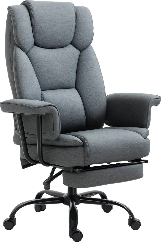 Vinsetto Kancelářská Židle Ergonomická Výkonná Židle 360° Otočná Počítačová Židle Výškově Nastavitelná S Opěrkou Hlava a Polstrovanými Opěrkami Rukou