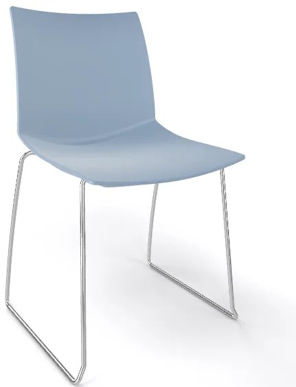 GABER - Židle KANVAS S, světle modrá/chrom