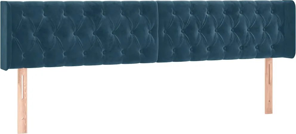 Box spring postel s matrací tmavě modrá 180x200 cm samet 3141501