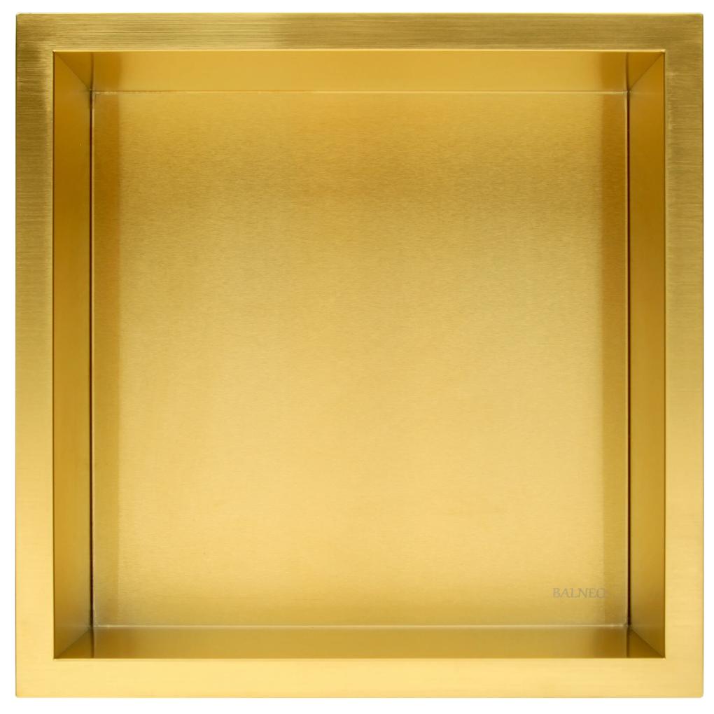 Balneo Wall-Box One Gold zápustná polička 30 cm OB-BR1
