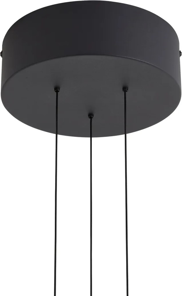 Moderní závěsná lampa černá vč. stmívatelné LED - Smith