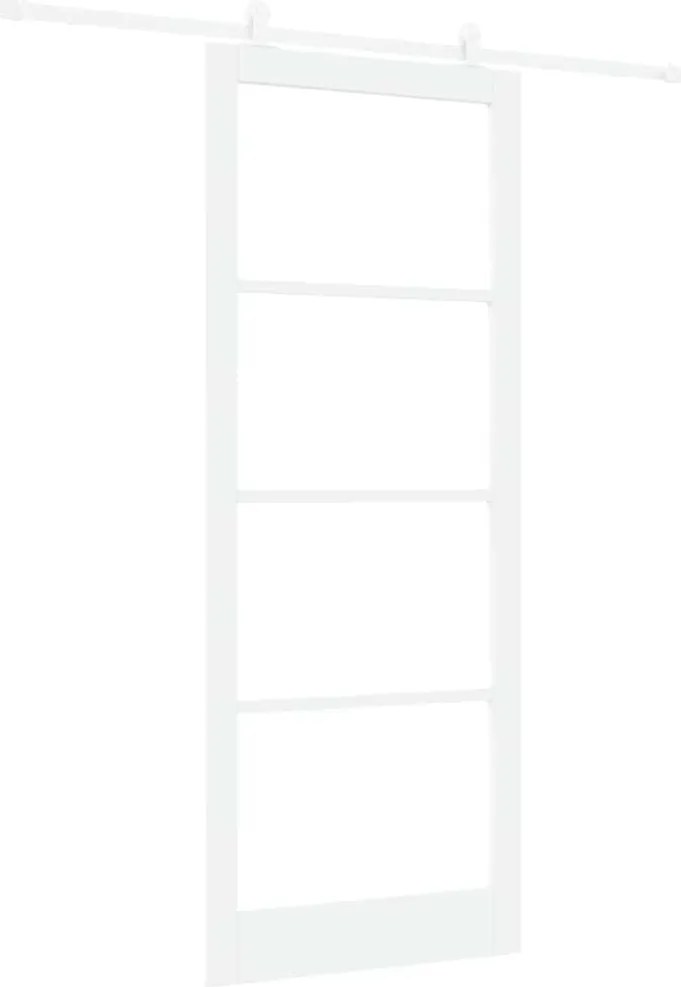 Posuvné dveře ORKDAL 93 x 232 cm Masivní borové dřevo a sklo 3332096