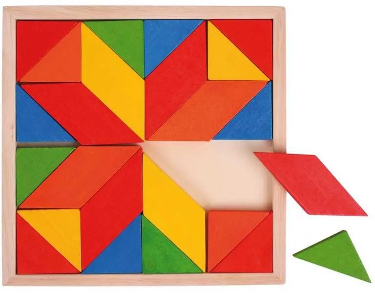 Bigjigs Toys Dřevěná mozaika barevná