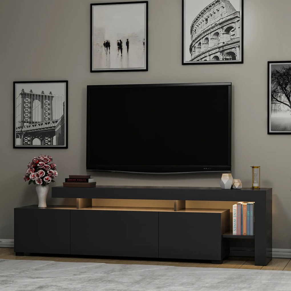 Hanah Home TV stolek Beliz - Anthracite, Antracitová