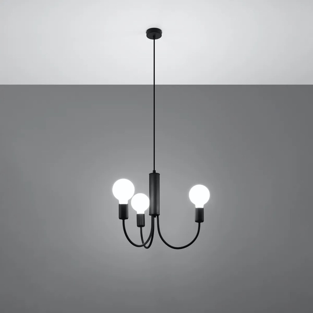 Sollux Lighting Lustr PICCOLO 3 černý