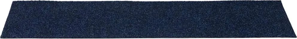 Schodové rohože samolepicí 15 ks 76 x 20 cm tmavě modré obdélníkové 326934