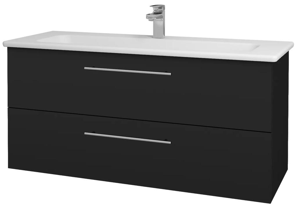Dřevojas Koupelnová skříň GIO SZZ2 120 Varianta: N01 Bílá lesk / Úchytka T04 / D03 Cafe