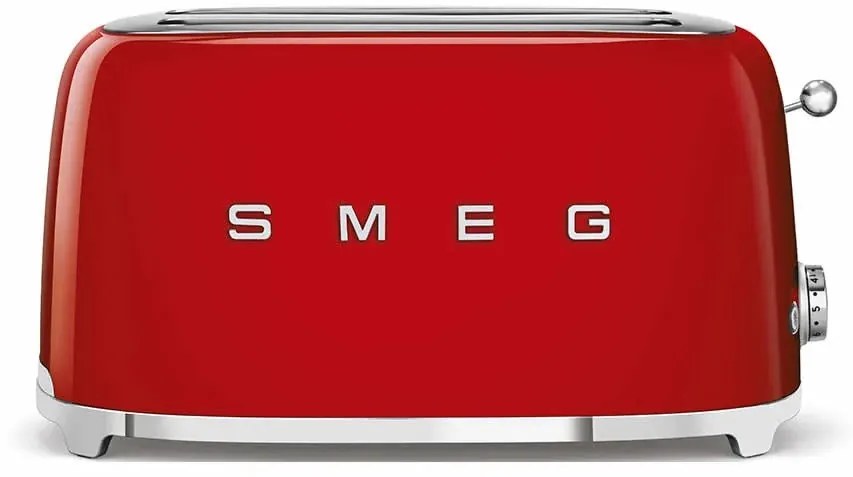 SMEG 50's Retro Style toustovač 4x2, červený, TSF02RDEU