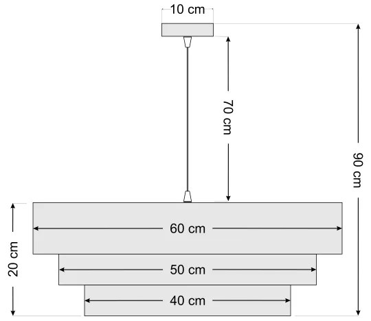 Lustr na lanku TRINITI 1xE27/60W/230V hnědá/zlatá/béžová