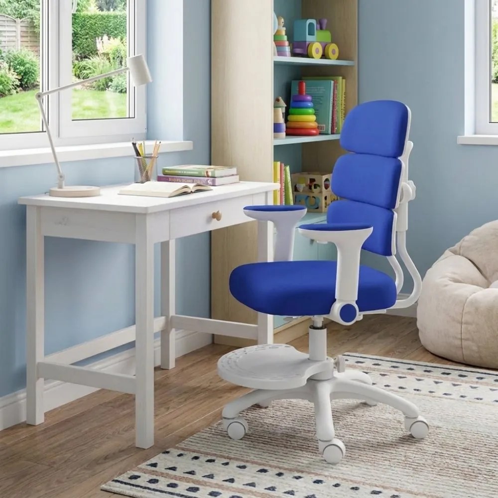 Dětská rostoucí židle Neoseat KIDDY THREE — látka, pratelný potah, tmavě modrá