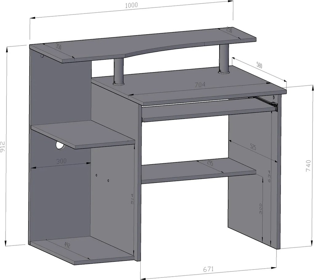 Pracovní stůl MARKO dub sonoma