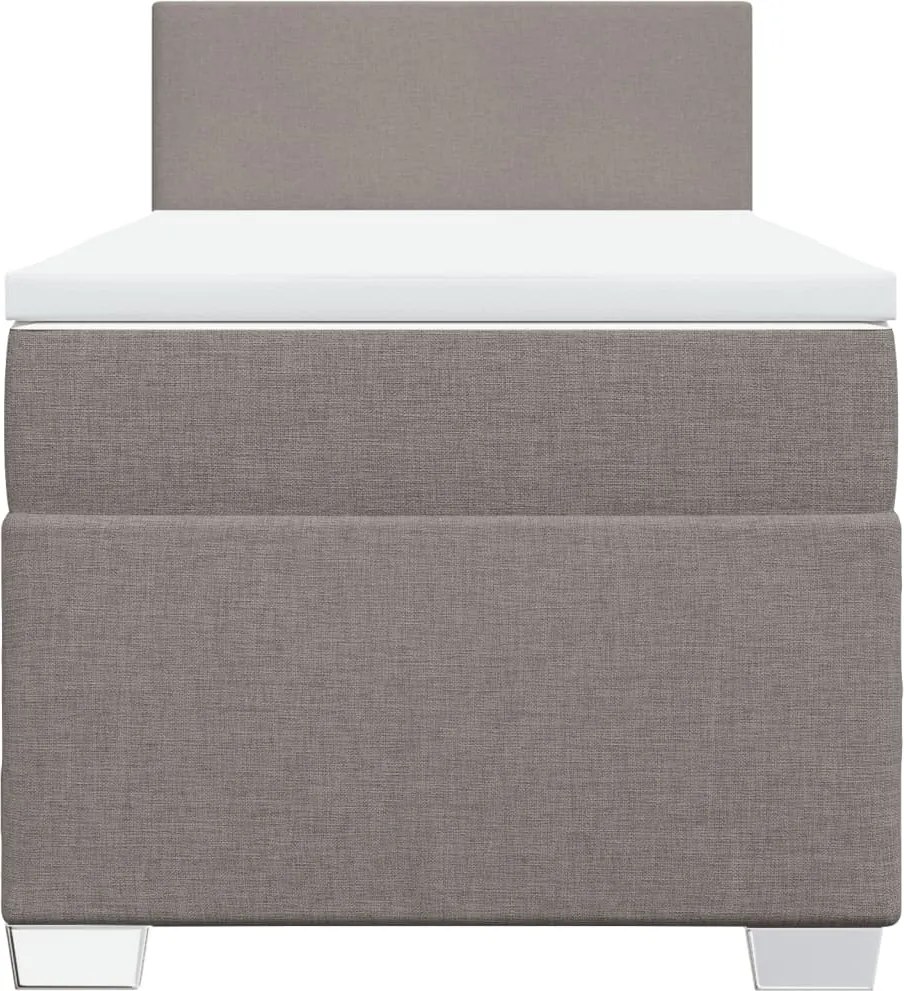 Box spring postel s matrací taupe 100 x 200 cm textil 3288096