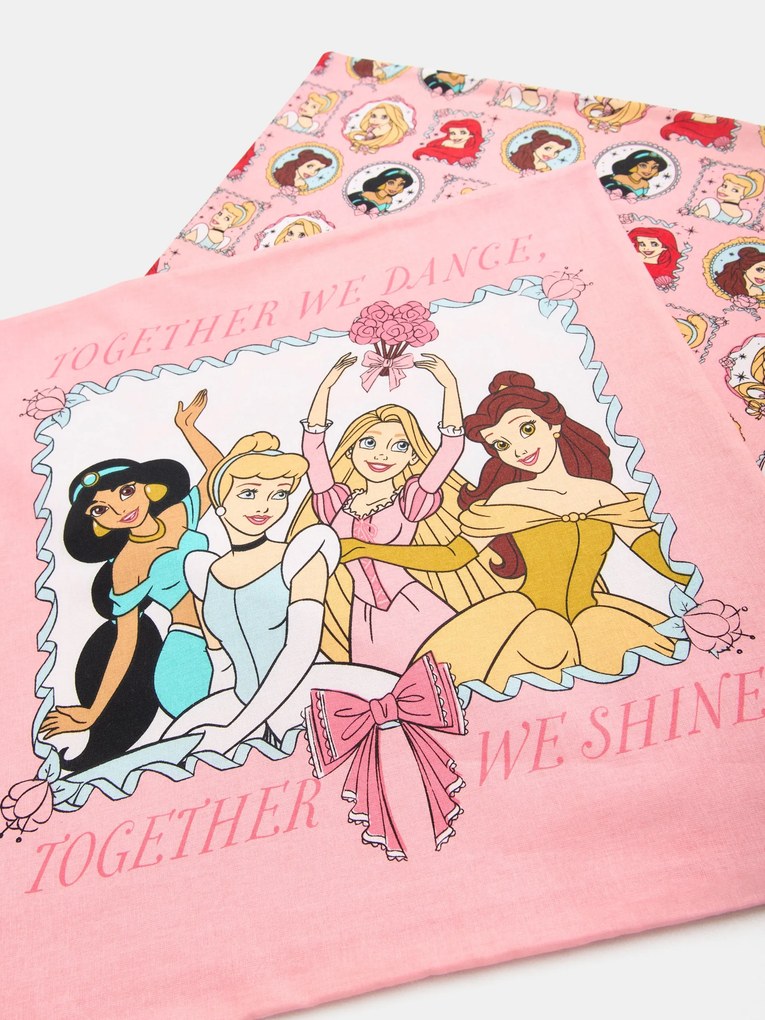Sinsay - Bavlněné povlaky na polštáře Disney Princess 2 pack - růžová