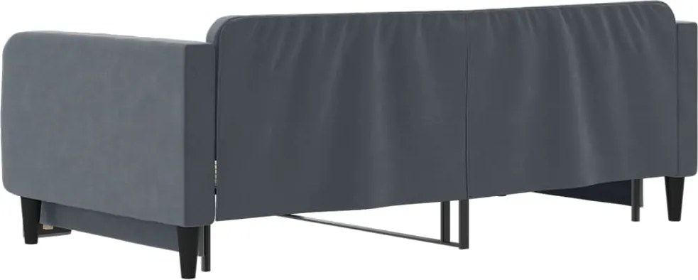 Válenda s přistýlkou tmavě šedá 100 x 200 cm samet 3197071